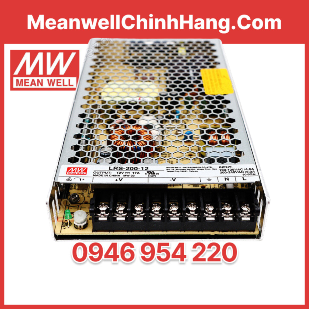 Nguồn Meanwell LRS-200-12 - Meanwell Chính Hãng